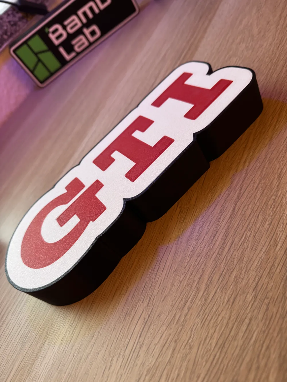 GTI Logo Lightbox by _Layer_Lab_MakerWorld: Download Free 3D Models