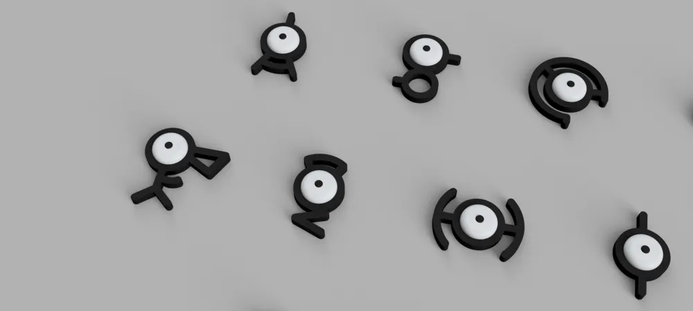Pokemon - Unown Magnets by phoenix3dmodels - MakerWorld