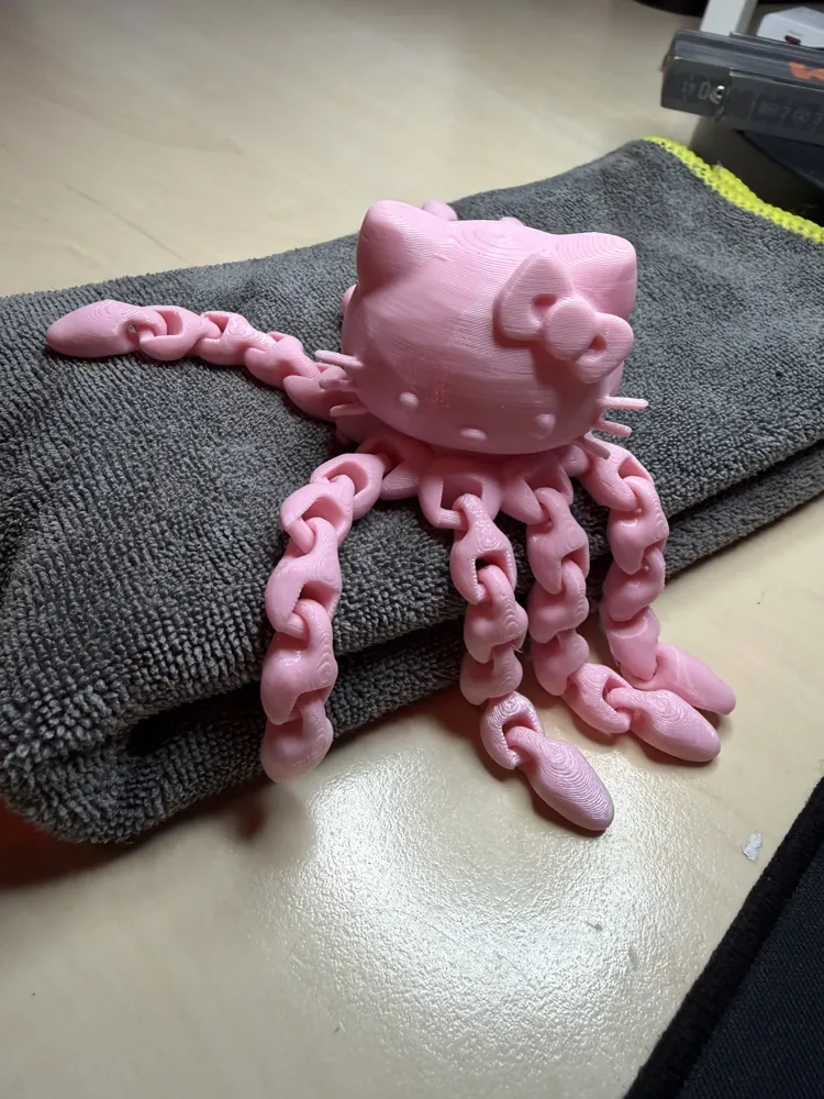 Hello Kitty Fidget Oktopus Pink/Rosa - Free 3D Print Model - MakerWorld