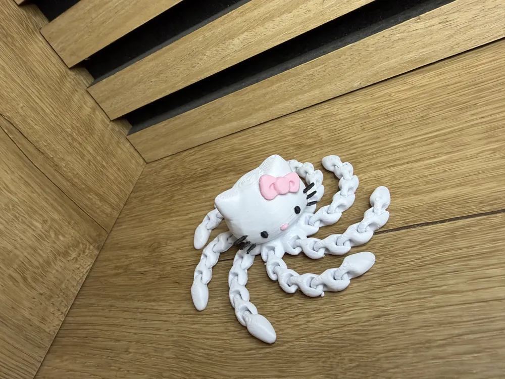 Hello Kitty Fidget Oktopus Pink/Rosa - Free 3D Print Model - MakerWorld