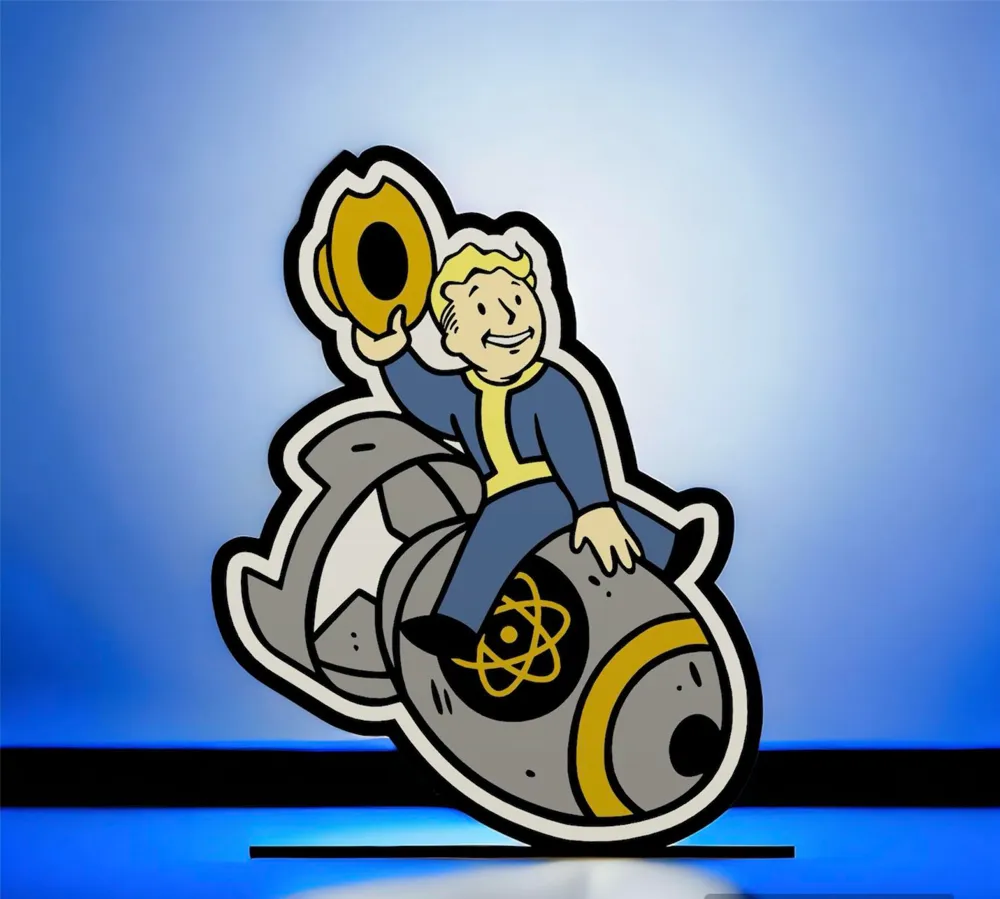 Vault Boy Nuke Riding LED Lamp by Codyinbody3 MakerWorld: Download Free ...