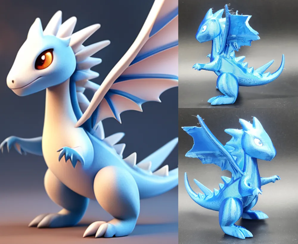 Standing Dragon - AI Generated by Triple G Workshop - MakerWorld
