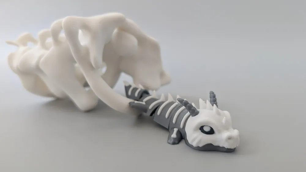 Dragón Óseo - Figura articulada para llavero - Modelo de impresión 3D ...