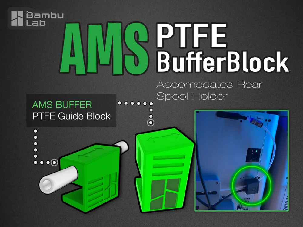 Bambu AMS PTFE Buffer Block by K2_Kevin - MakerWorld