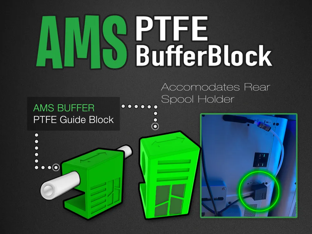 Bambu AMS PTFE Buffer Block by K2_Kevin MakerWorld: Download Free 3D Models
