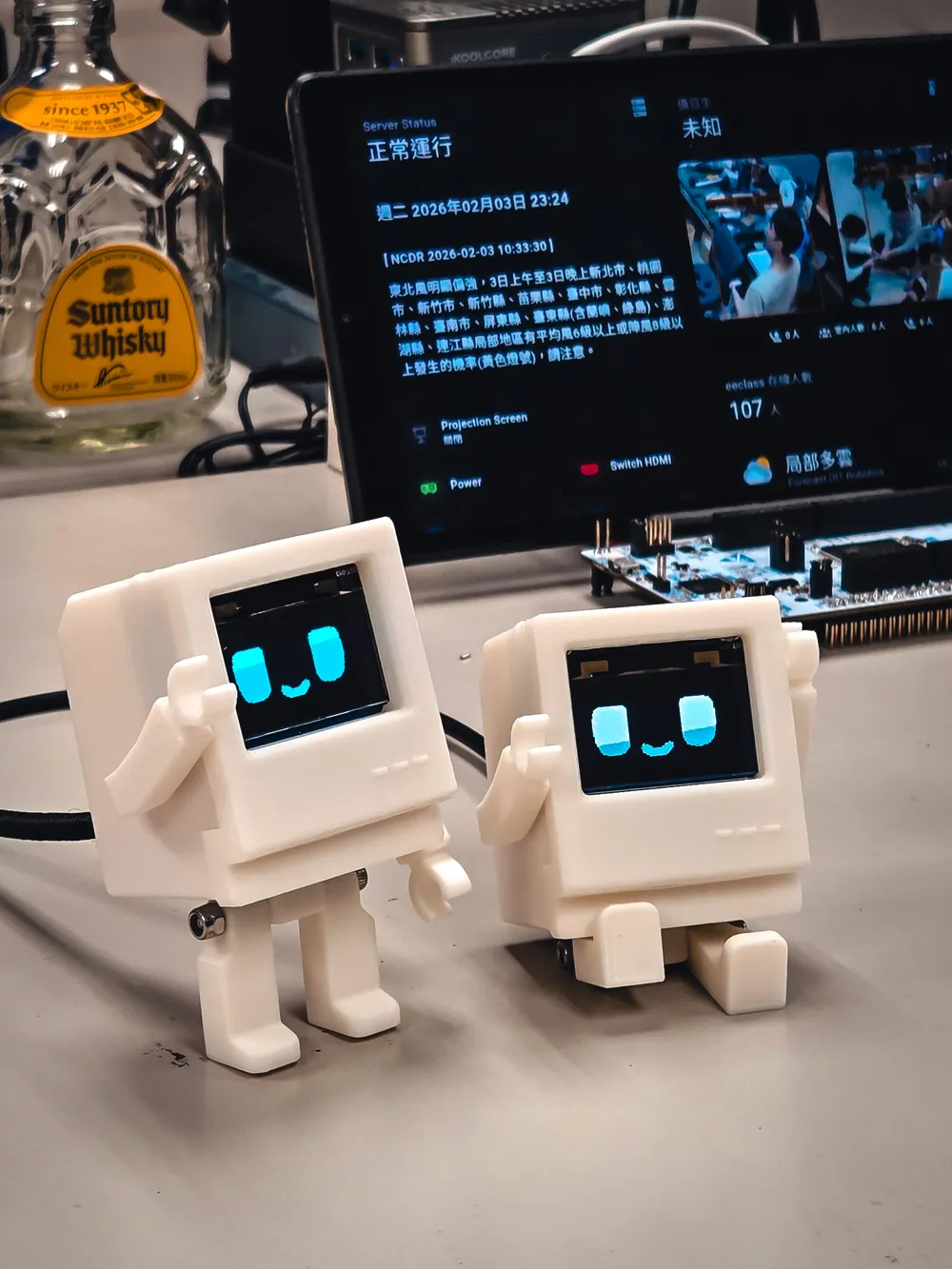 QBIT - Your IoT Desk Robot (ESP32-C3) - Free 3D Print Model - MakerWorld