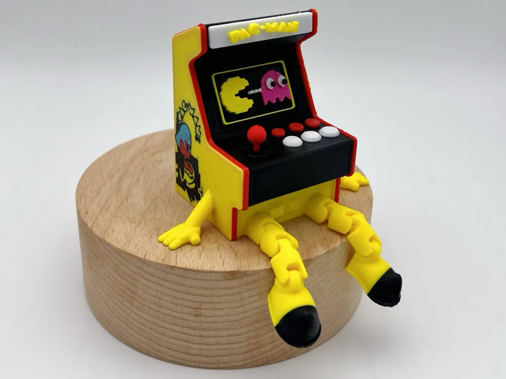 Pac-man Arcade Buddy with flexi legs by VaultStudio MakerWorld ...