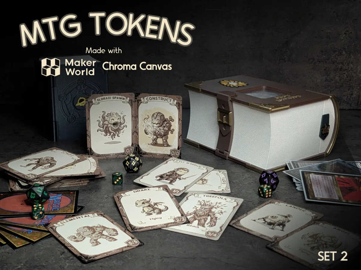 MTG Tokens - Set 2 - Chroma Canvas - Free 3D Print Model - MakerWorld
