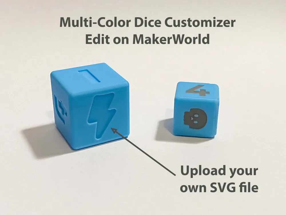 Multi-Color Dice Customizer! Design on MakerWorld - Free 3D Print Model ...
