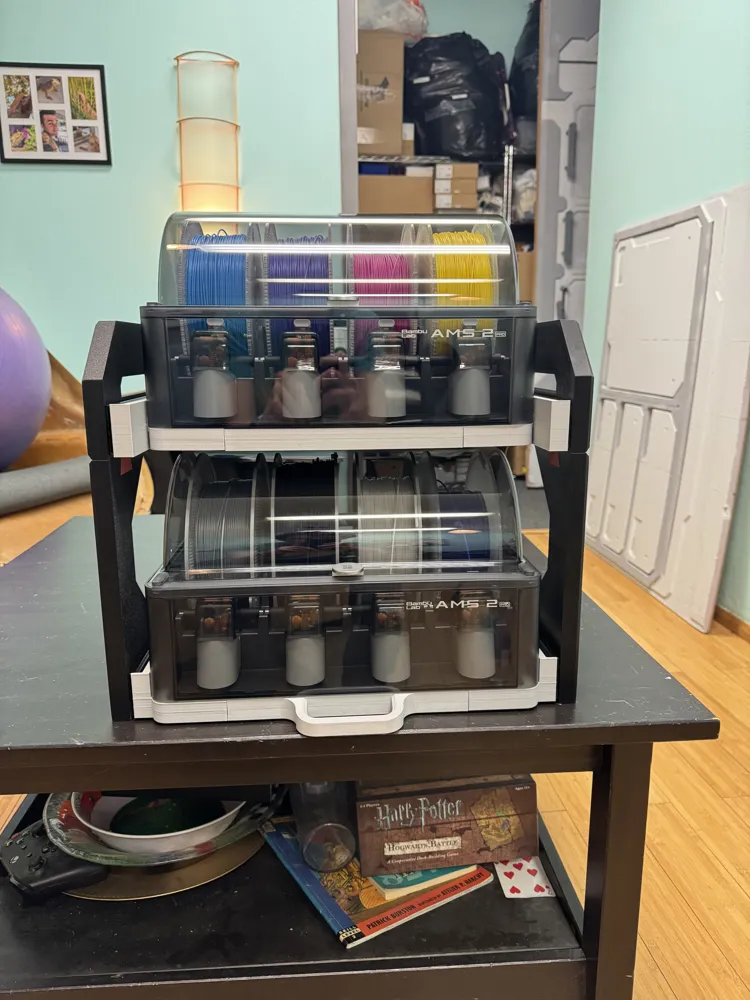 AMS 2 Pro Trays For Dual AMS Sliding Rack by Print3DZ MakerWorld ...