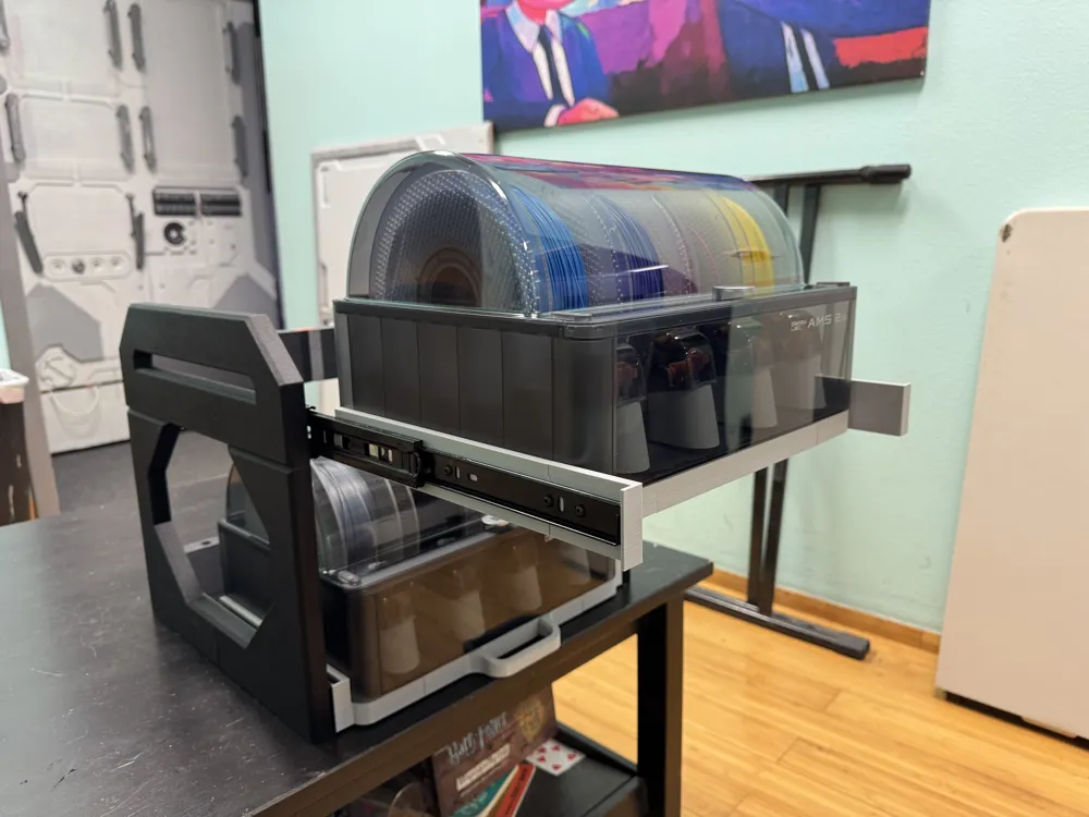 AMS 2 Pro Trays For Dual AMS Sliding Rack by Print3DZ MakerWorld ...