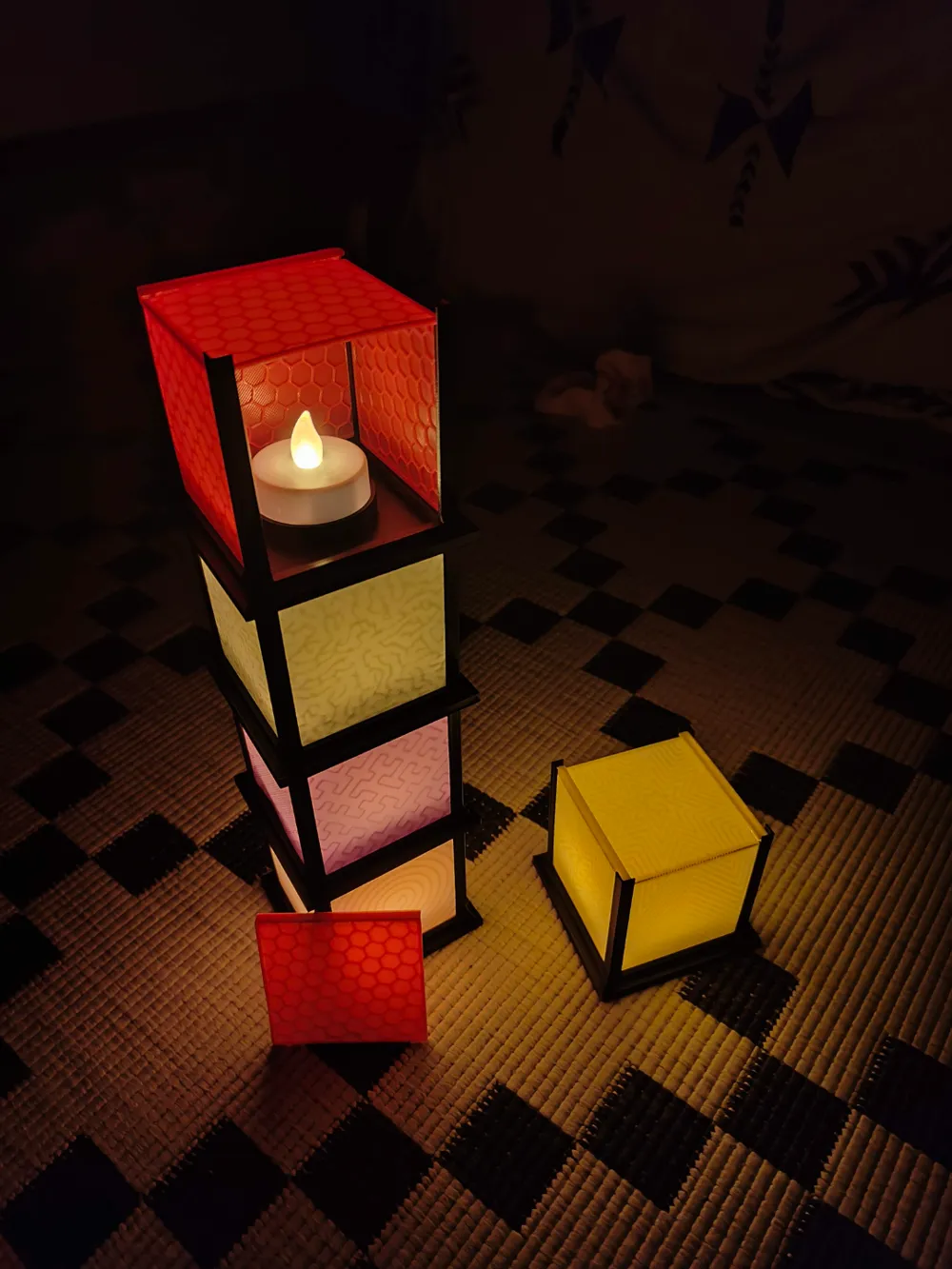 Stackable lantern with infill pattern diffusers by FCore Design ...