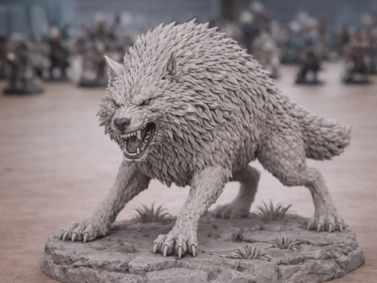 Giant Wolf – Wild Shape Beast Miniature - Free 3D Print Model - MakerWorld