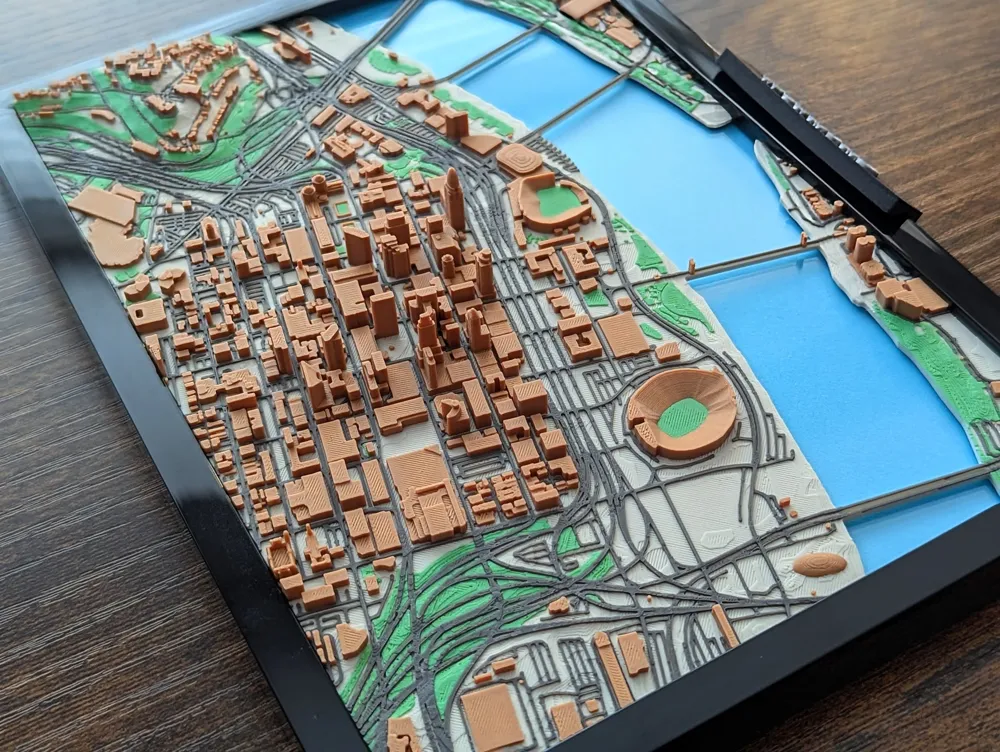 Cincinnati Ohio 3D Miniature v2 - Free 3D Print Model - MakerWorld