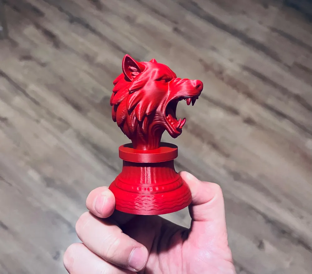 Wolf head table top stand - Free 3D Print Model - MakerWorld