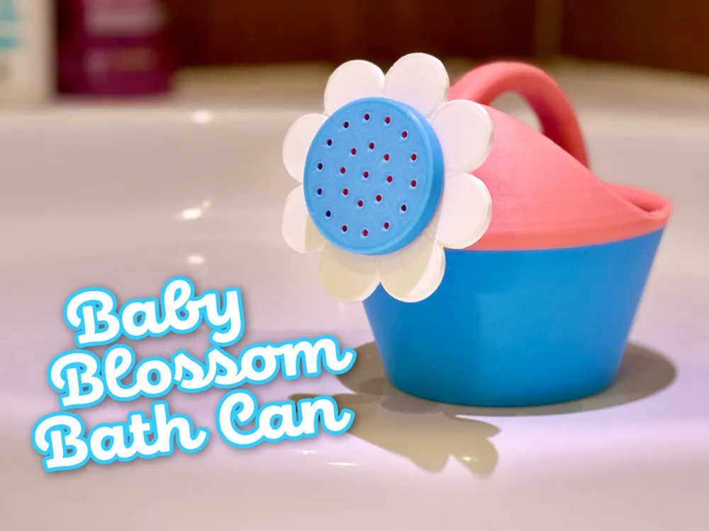 FlowerSplash Fun Bath Watering Can - Free 3D Print Model - MakerWorld