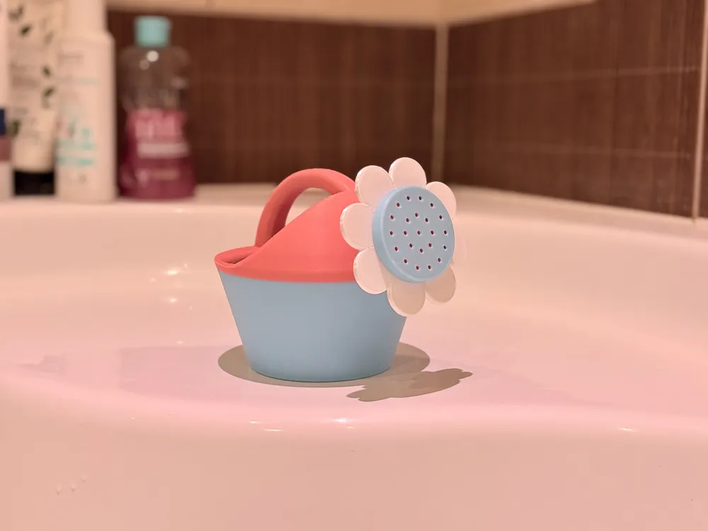 FlowerSplash Fun Bath Watering Can - Free 3D Print Model - MakerWorld