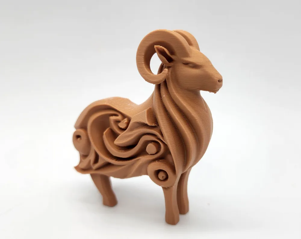Wood-Carved Bighorn Sheep by Triple G Workshop MakerWorld: Download ...