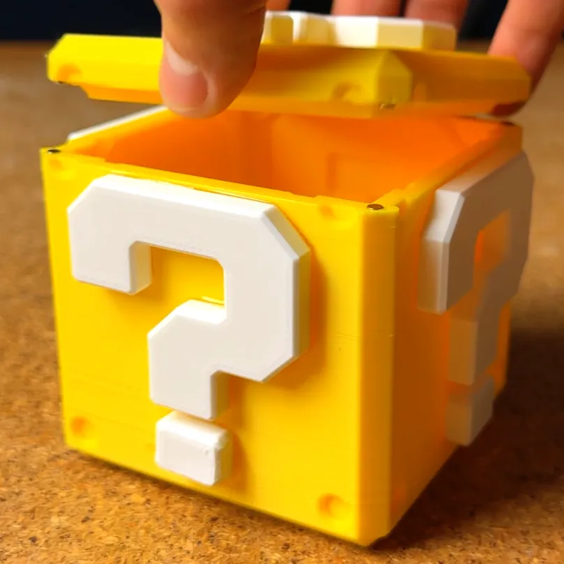 Mario Block Box with Magnetic Lid by JuanTheMaker MakerWorld: Download ...