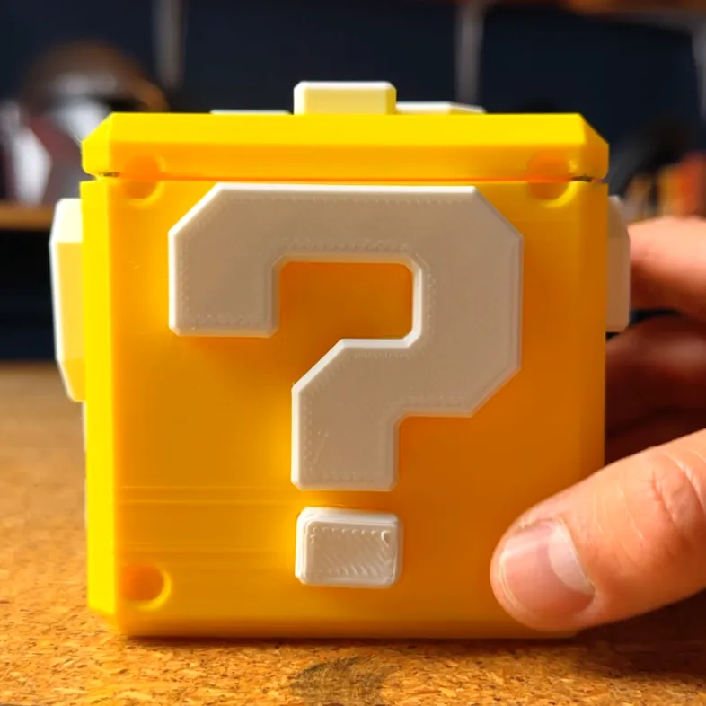 Mario Block Box with Magnetic Lid by JuanTheMaker MakerWorld: Download ...