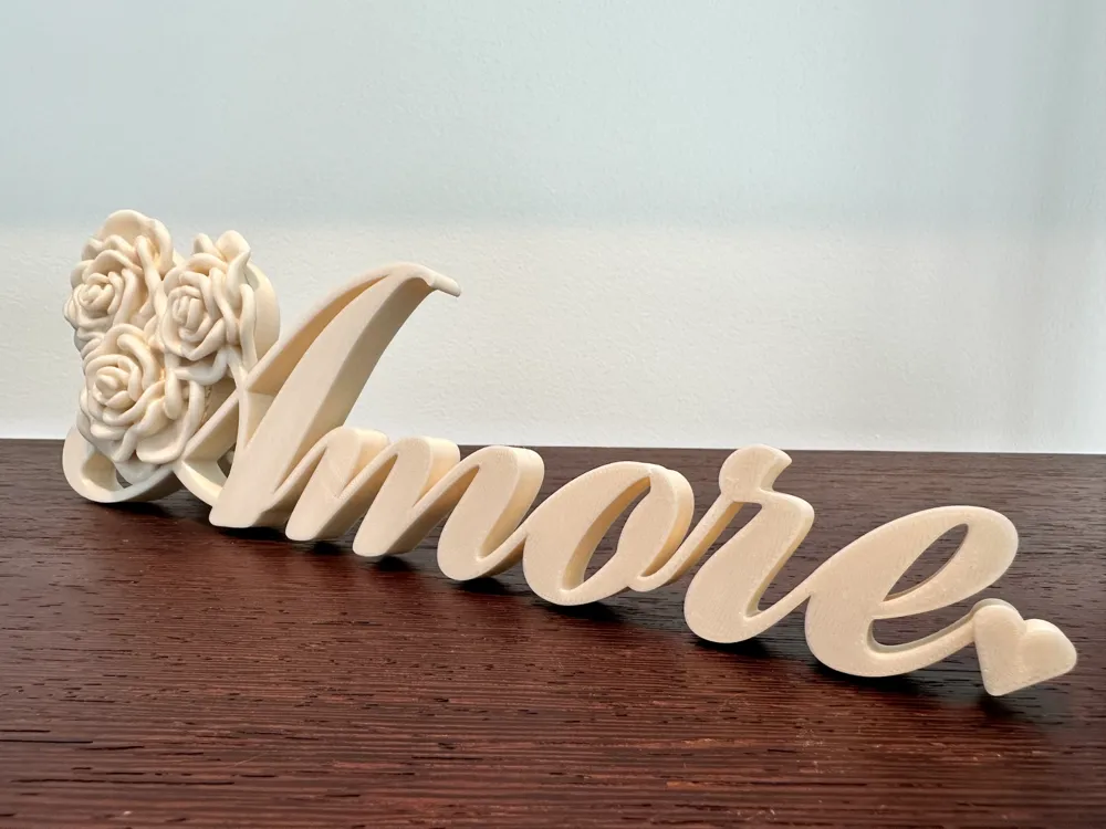 Amore with Roses - easy 1 colour Valentines Day print by Dr Craig - MakerWorld