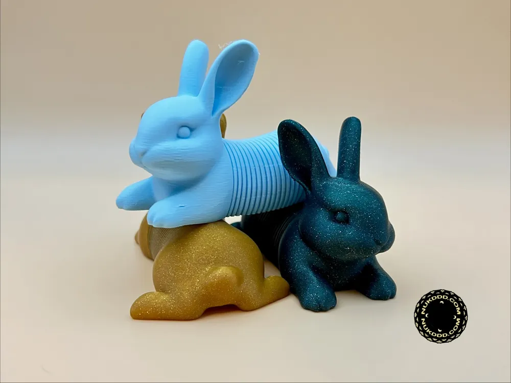 Springy Easter Bunny Fidget - Free 3D Print Model - MakerWorld