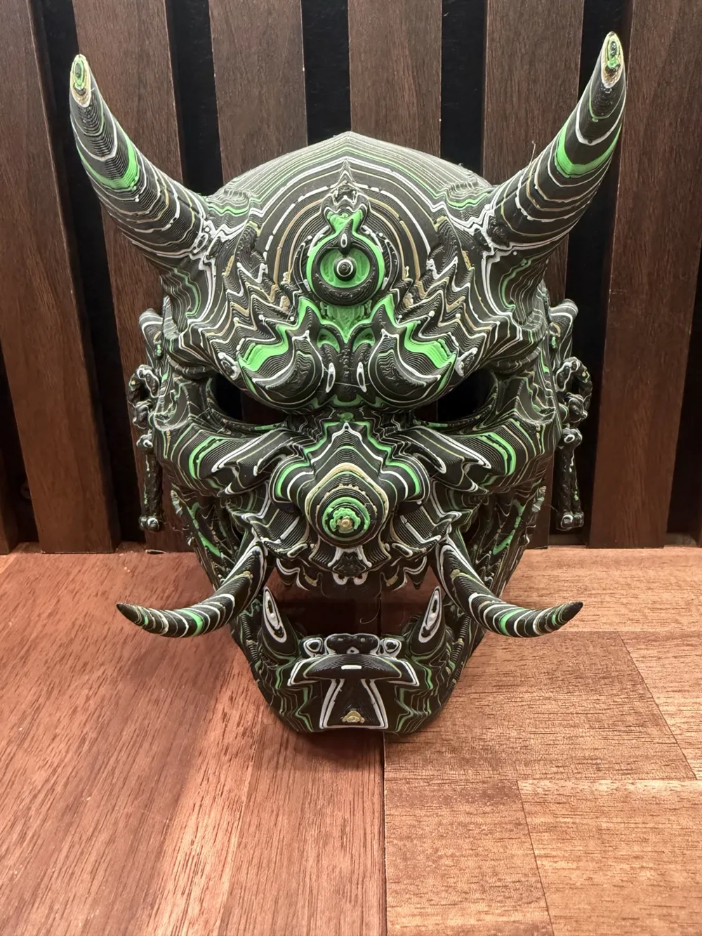 Oni Mask Layered Coloring For Minimal Waste - Free 3D Print Model ...