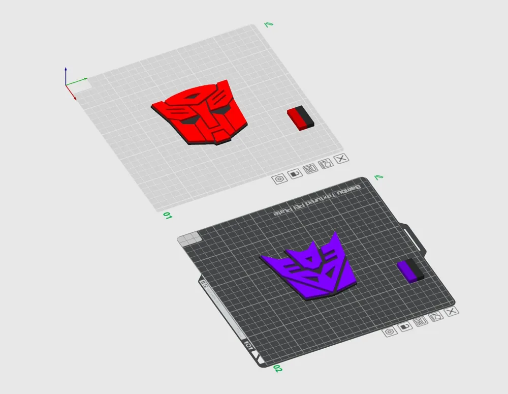 Transformers (Autobot/Decepticon) 3D Logos by AWPrintz - MakerWorld