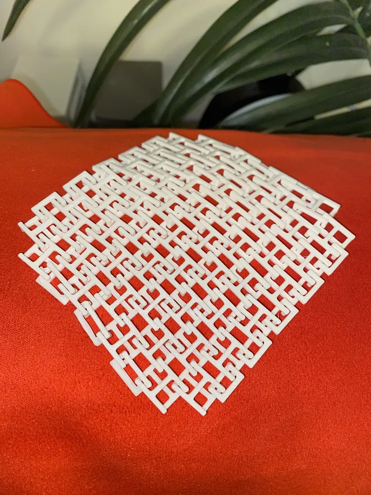 3D Printed Flexible Fabric Coaster(Print-in-Place) - Free 3D Print ...