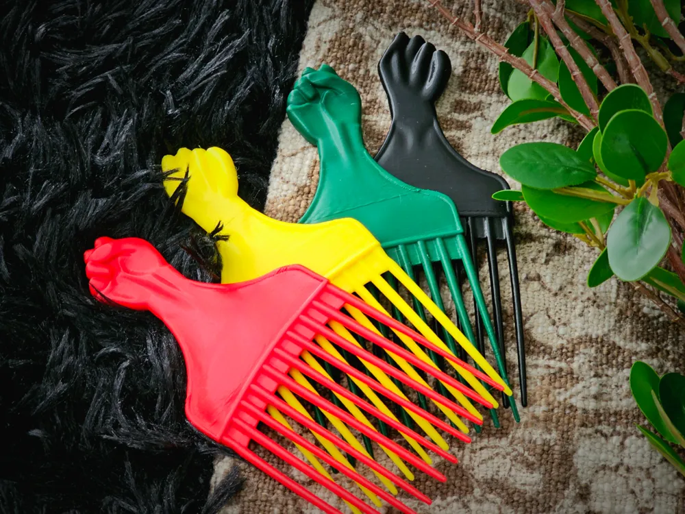 Raised Fist Afro Pick Accessory - Free 3D Print Model - MakerWorld