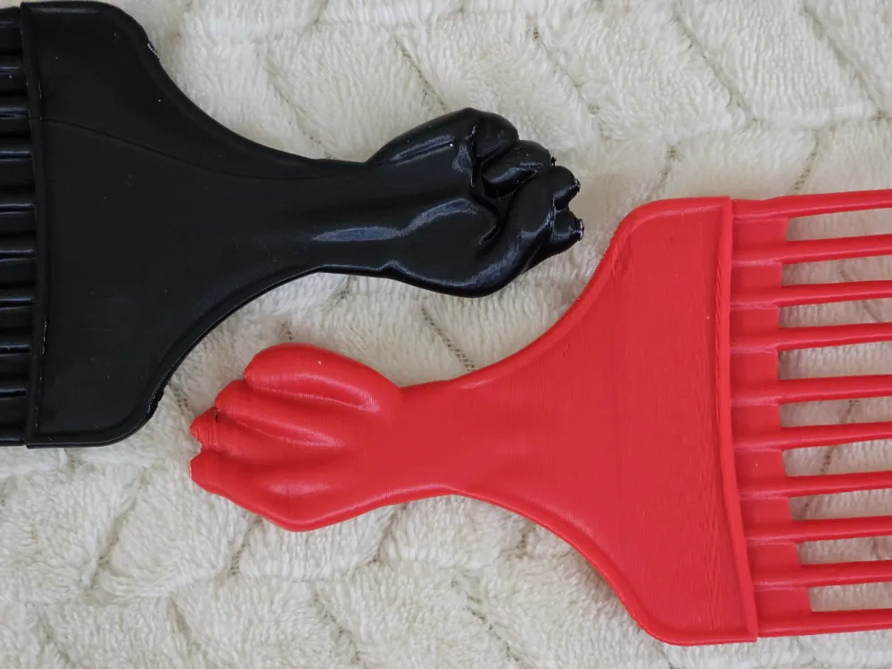 Raised Fist Afro Pick Accessory - Free 3D Print Model - MakerWorld