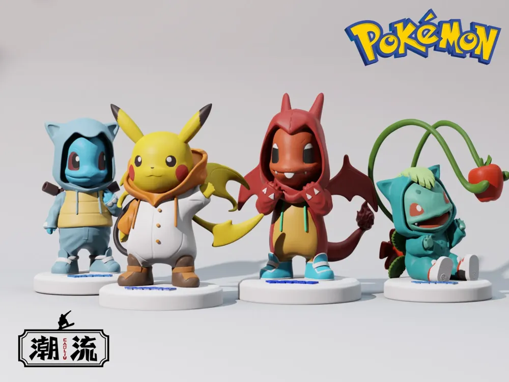 Pokemon 【Fashion Series】 by 黑日 MakerWorld: Download Free 3D Models