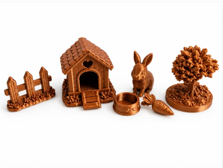 Bunny Garden Miniature Set- Bunny House& Tree - Free 3D Print Model ...