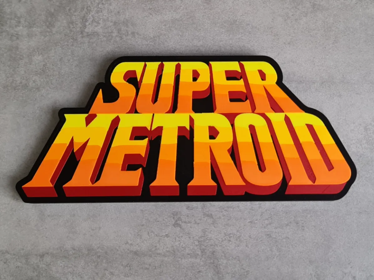 Super Metroid logo / sign by Lendehaas MakerWorld: Download Free 3D Models