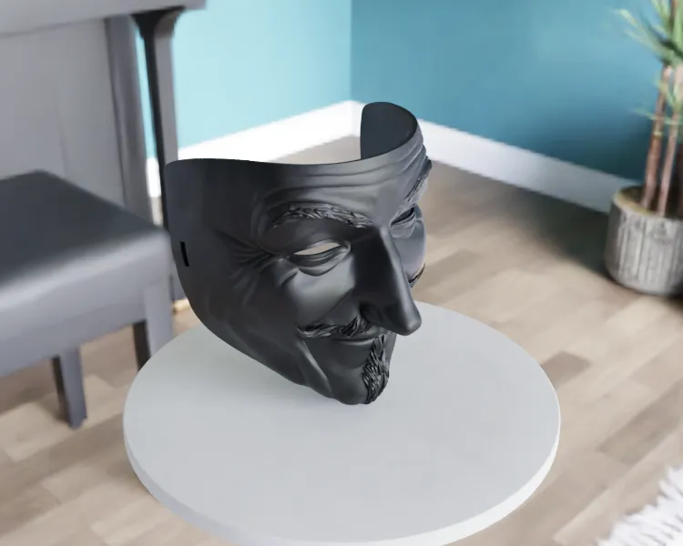V for Vendetta Maske - Guy Fawkes – Kostenloses 3D-Druckmodell – MakerWorld