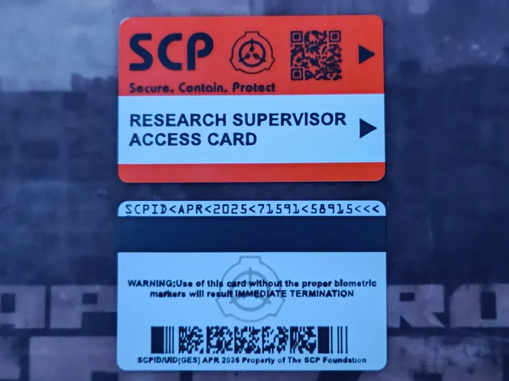 Research Supervisor Keycard (SCP Foundation) by Adamko MakerWorld ...