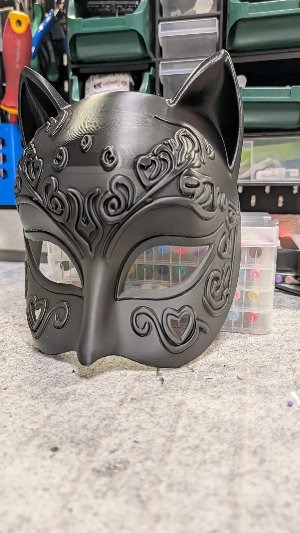 Valentine’s Cat Mask - Free 3D Print Model - MakerWorld