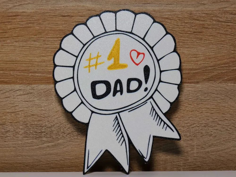 #1 Dad Ribbon by Galisek MakerWorld: Download Free 3D Models