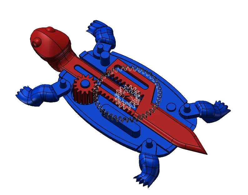 Scalable turtle toy可伸缩的乌龟玩具 by SolidWorks魔方云学院 - MakerWorld