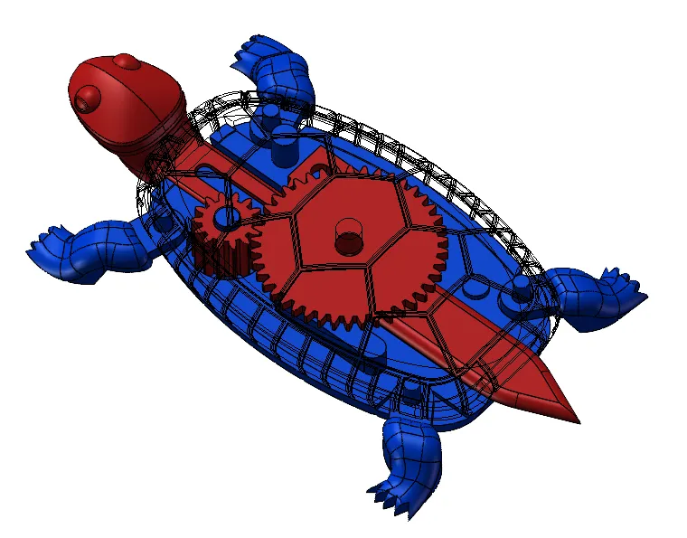 Scalable turtle toy可伸缩的乌龟玩具 by SolidWorks魔方云学院 - MakerWorld