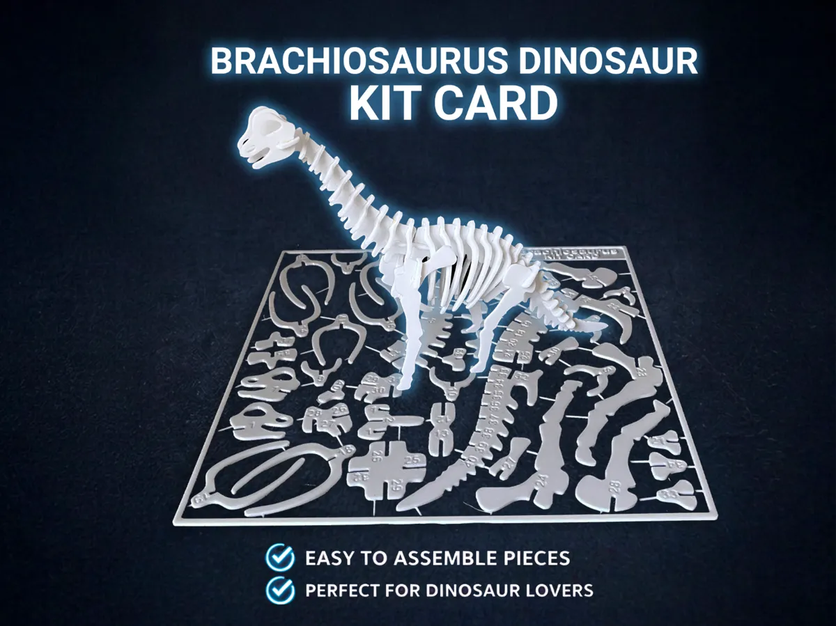 Brachiosaurus Dinosaur Kit Card - Free 3D Print Model - MakerWorld