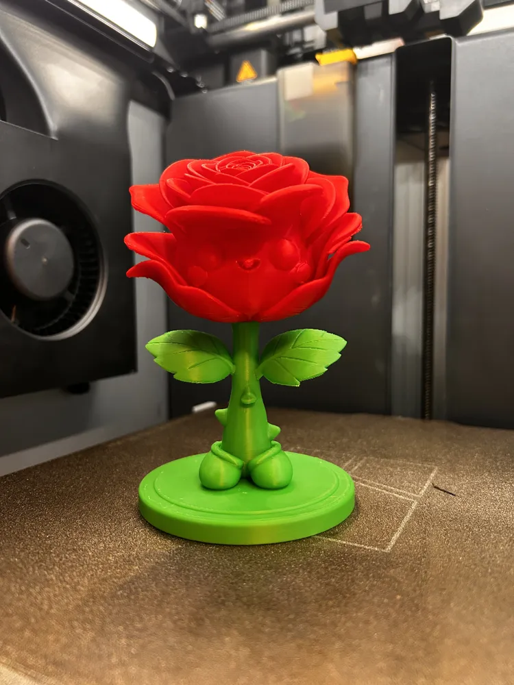 Cute Rose Figurine – Easy 3D Print Decoration - Free 3D Print Model ...