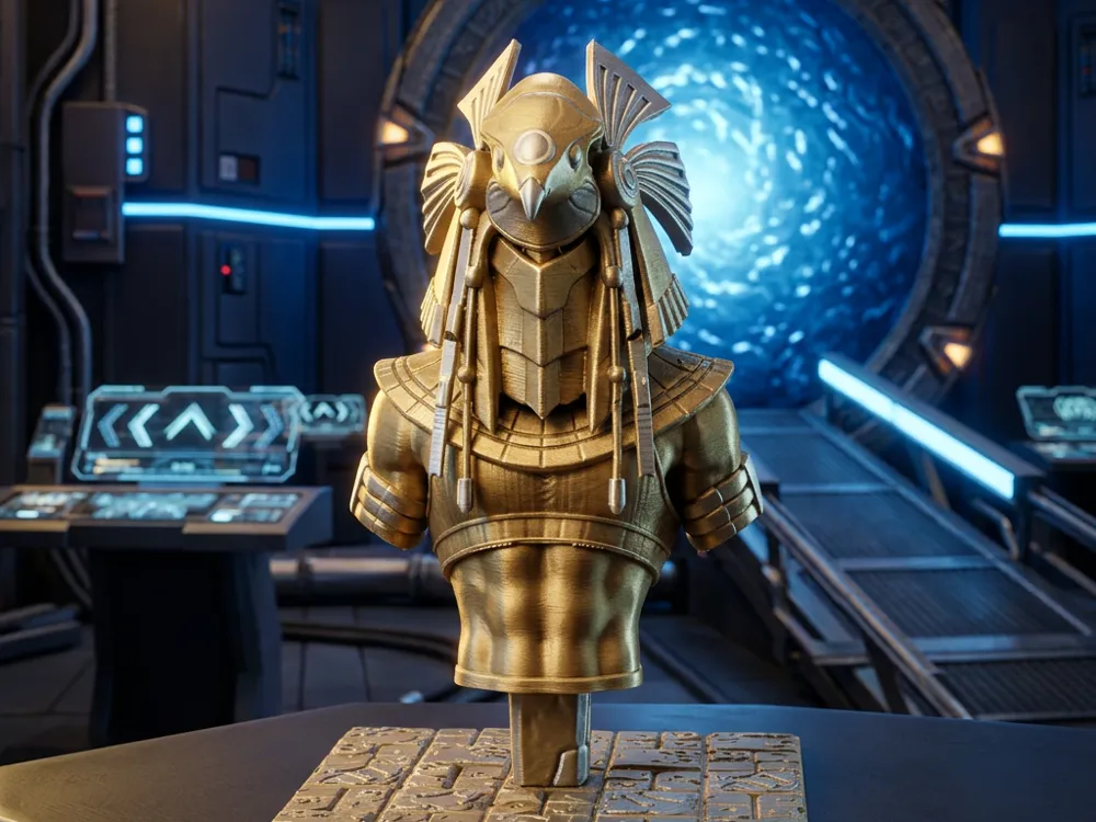 Horus God Bust Stargate - Free 3D Print Model - MakerWorld