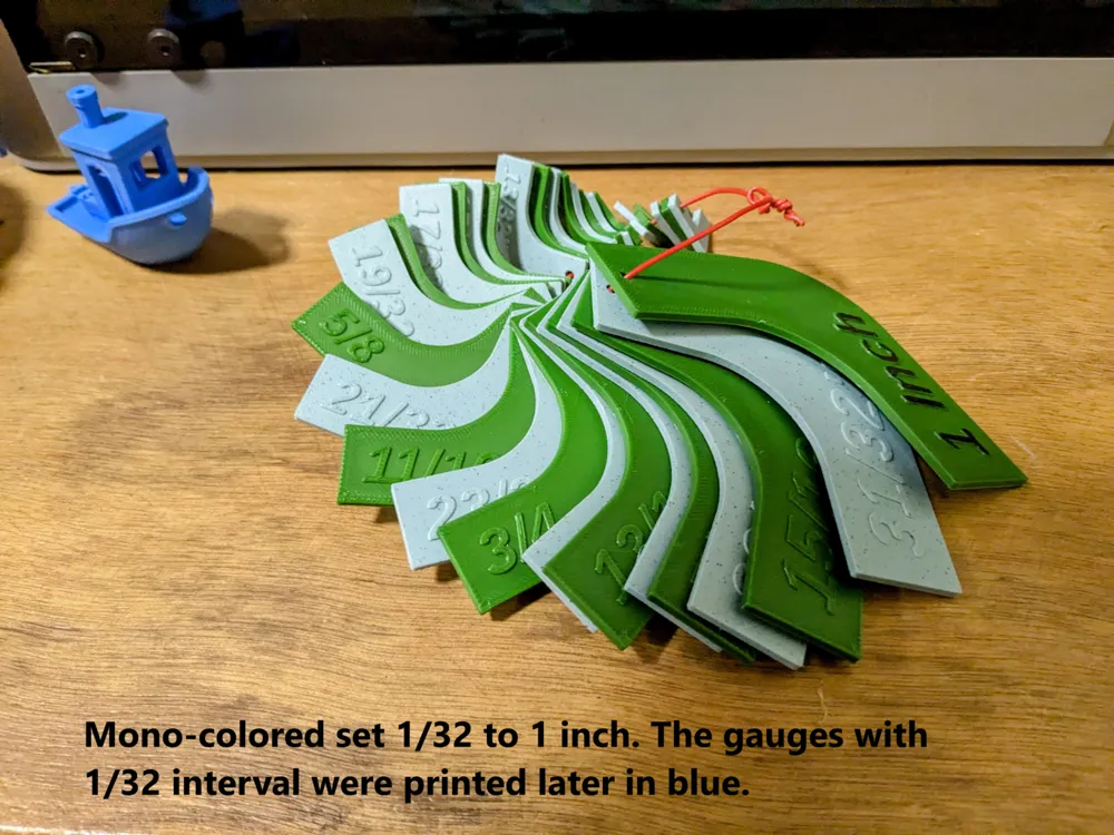 Radius Gauges in Inches - print and / or customize - Free 3D Print ...