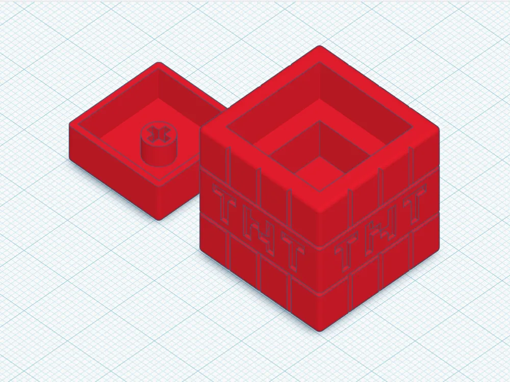 Minecraft TNT Clicker (Single Color) - Free 3D Print Model - MakerWorld