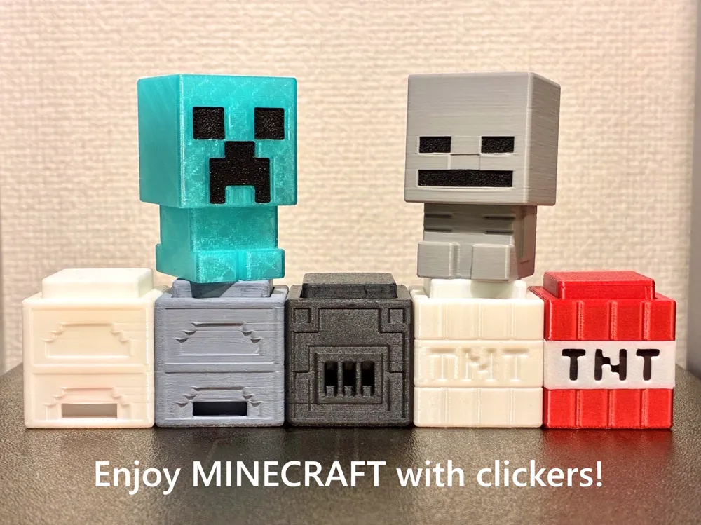 Minecraft TNT Clicker (Single Color) - Free 3D Print Model - MakerWorld