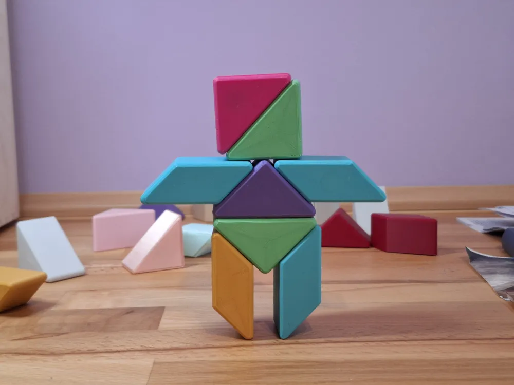 Magnetic Tangram Building Blocks - Free 3D Print Model - MakerWorld