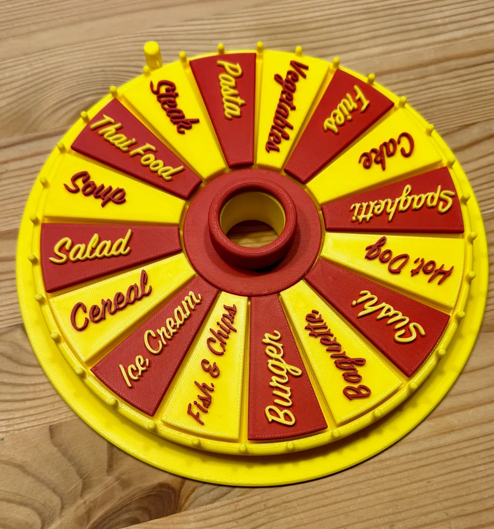 Meal Wheel - Let the wheel choose your meal by Habitaritus - MakerWorld