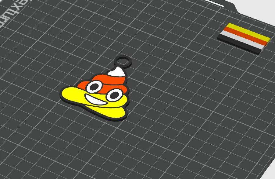 Candy corn poop emoji key chain by Salvadori MakerWorld: Download Free ...