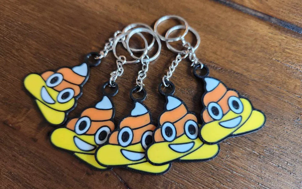 Candy corn poop emoji key chain by Salvadori MakerWorld: Download Free ...